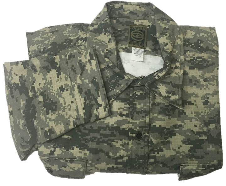 Long Sleeve Button Up Big and Tall NextGEN ARMY DIGITAL CAMO Shirts